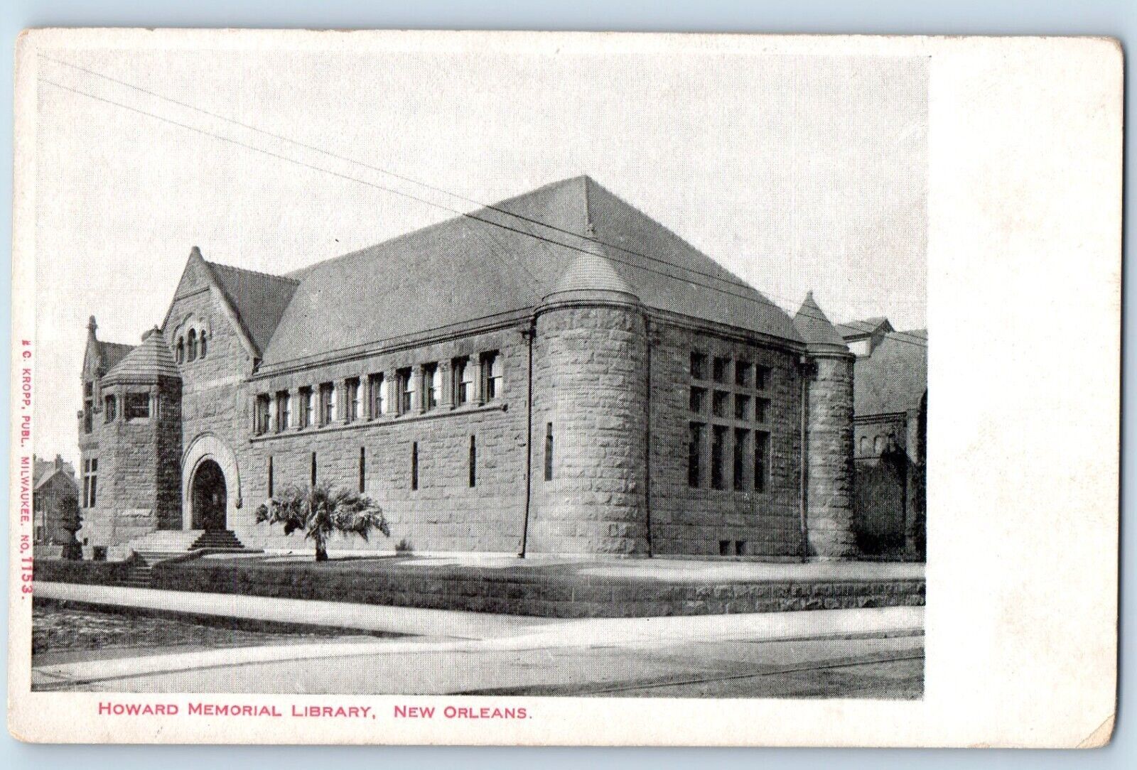 New Orleans Louisiana Postcard Howard Memorial Library Exterior View ...