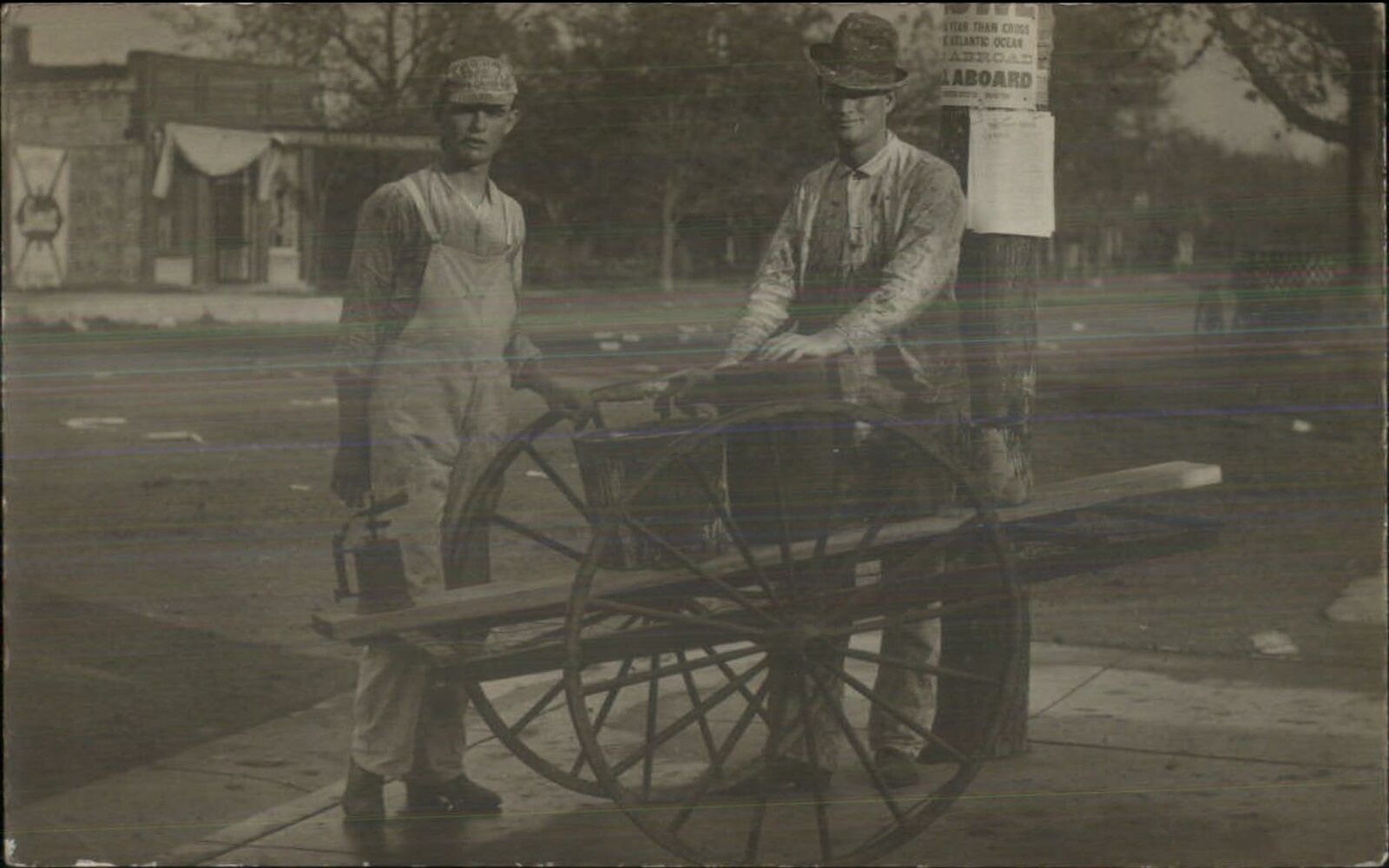 Work Labor Painters Painting Crew Wagon Overalls c1910 Real Photo ...