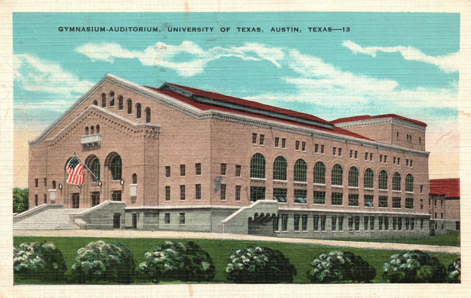 Vintage Postcard 1939 Gymnasium Auditorium University Of Texas Austin ...