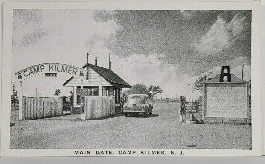 NJ Main Gate Camp Kilmer c1940s Military Postcard P15 | United States ...