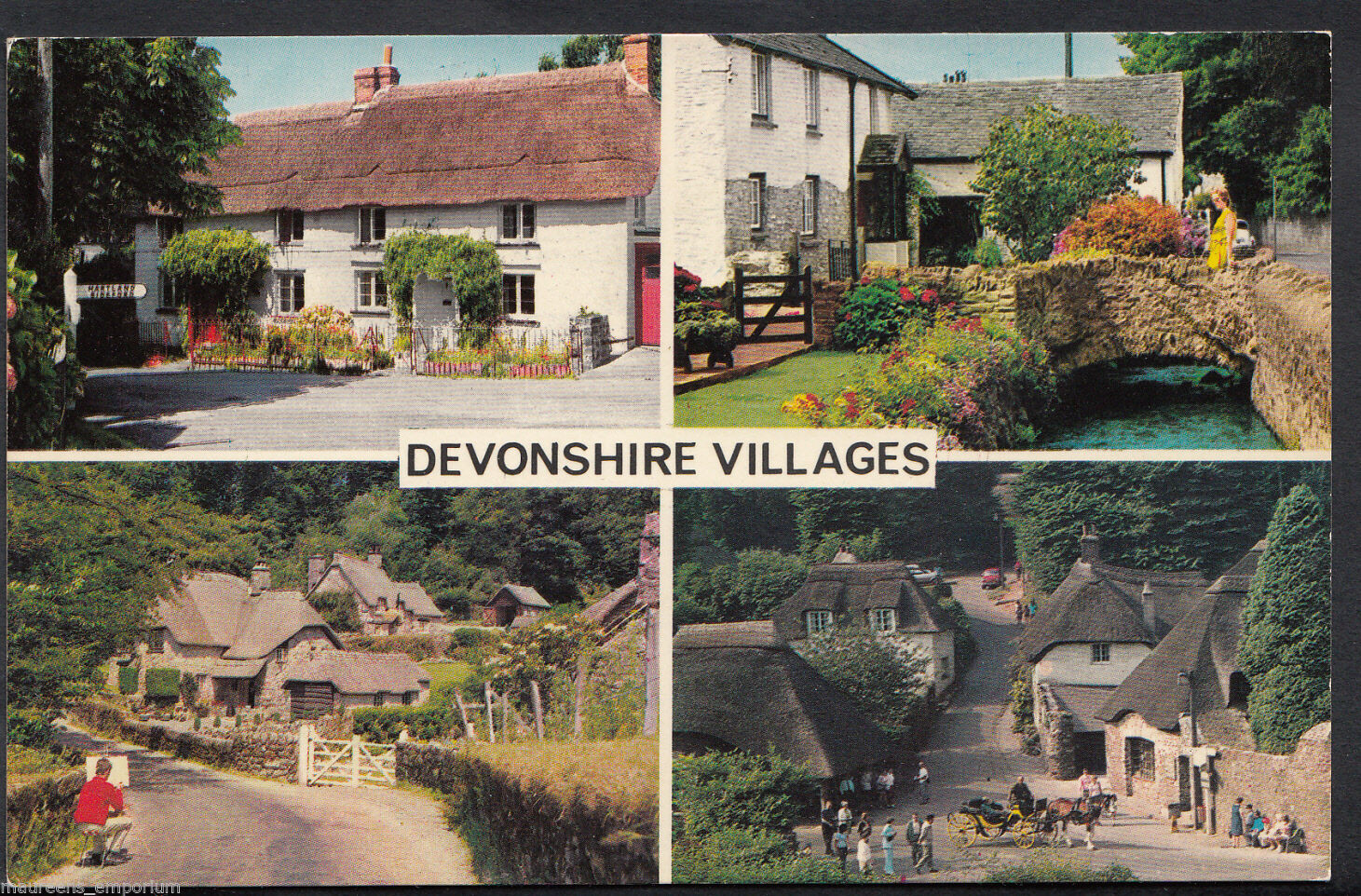 Devon Postcard - Views of Devonshire Villages DP418 | Europe - United ...