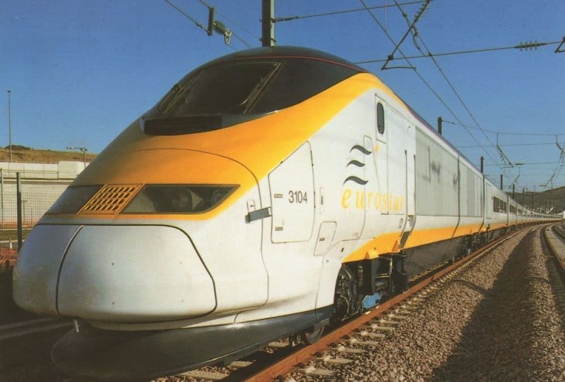Eurostar 3014 French Eurotunnel The High Speed Train 1994 Rare Postcard ...