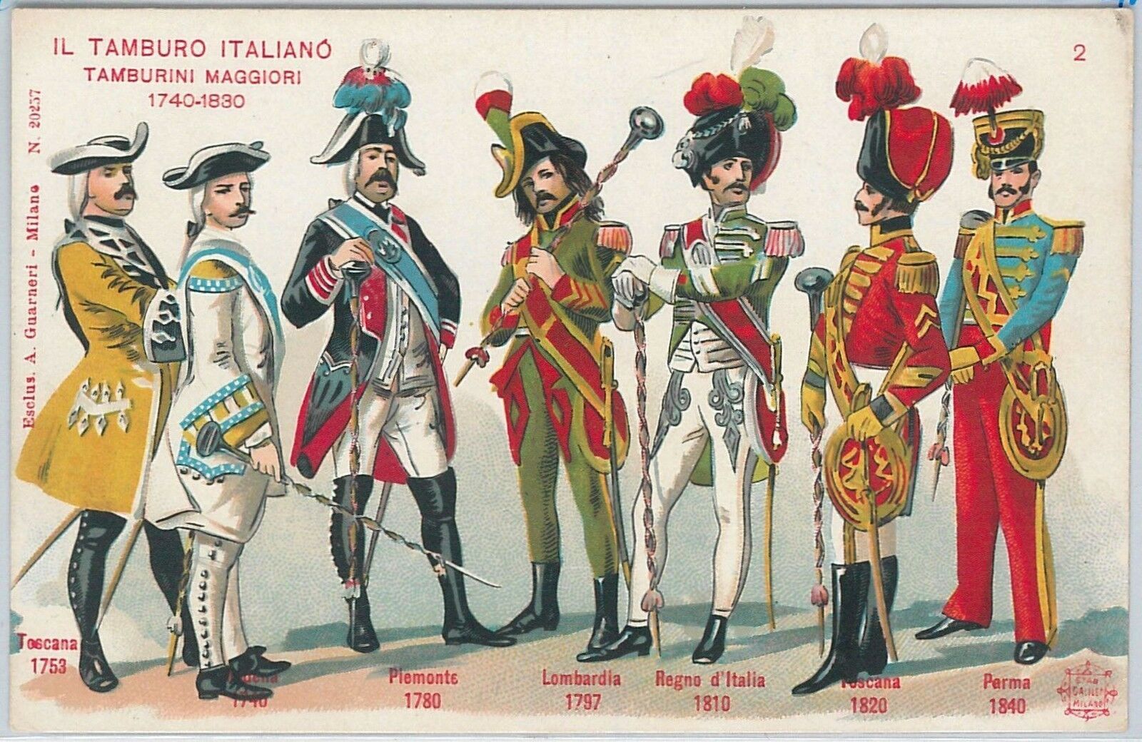 Vintage Postcard - Military: the Italian Drum: Major Drums- | Topics ...