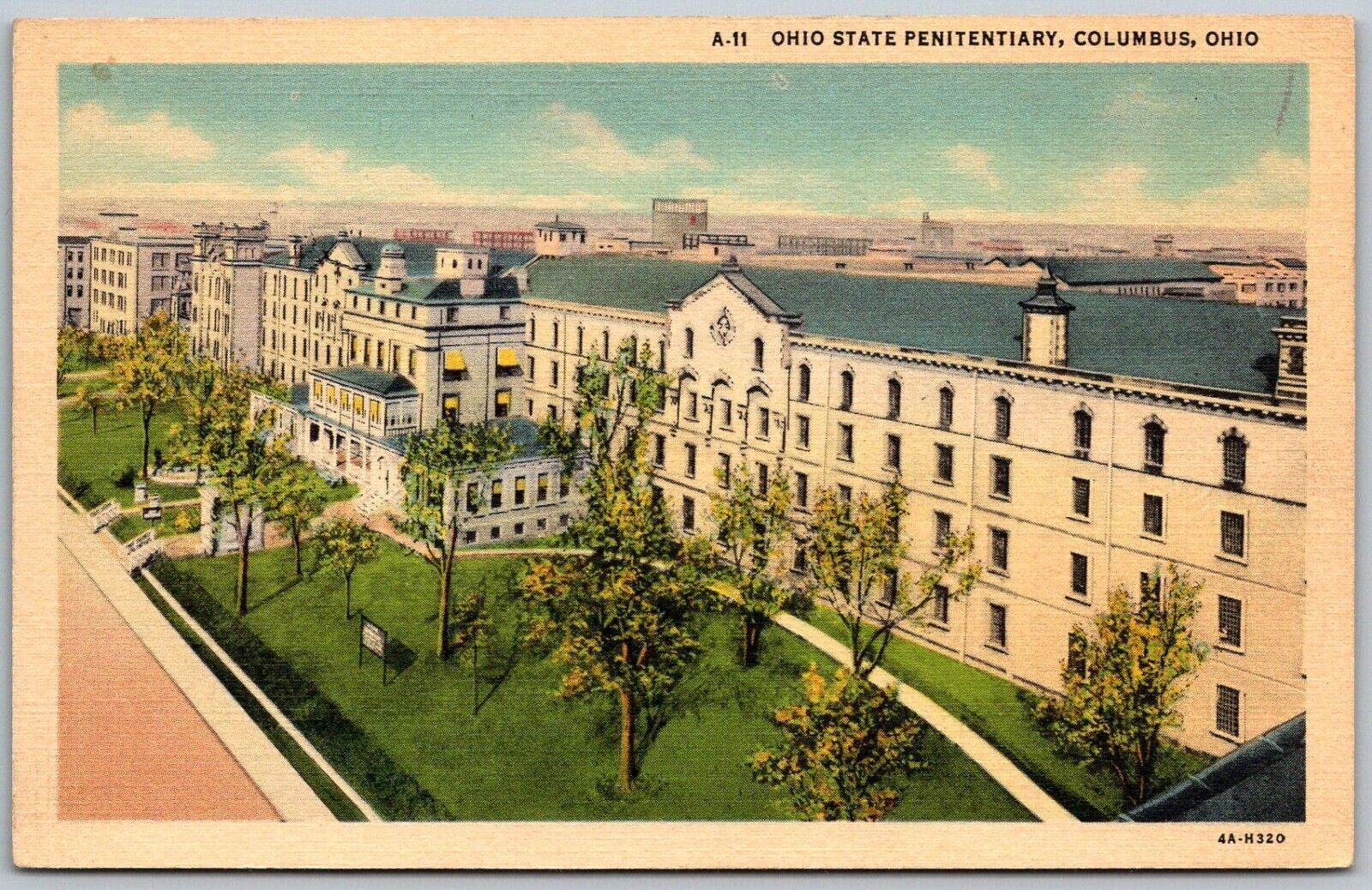 Columbus Ohio 1940 Postcard Ohio State Penitentiary Jail Prison ...