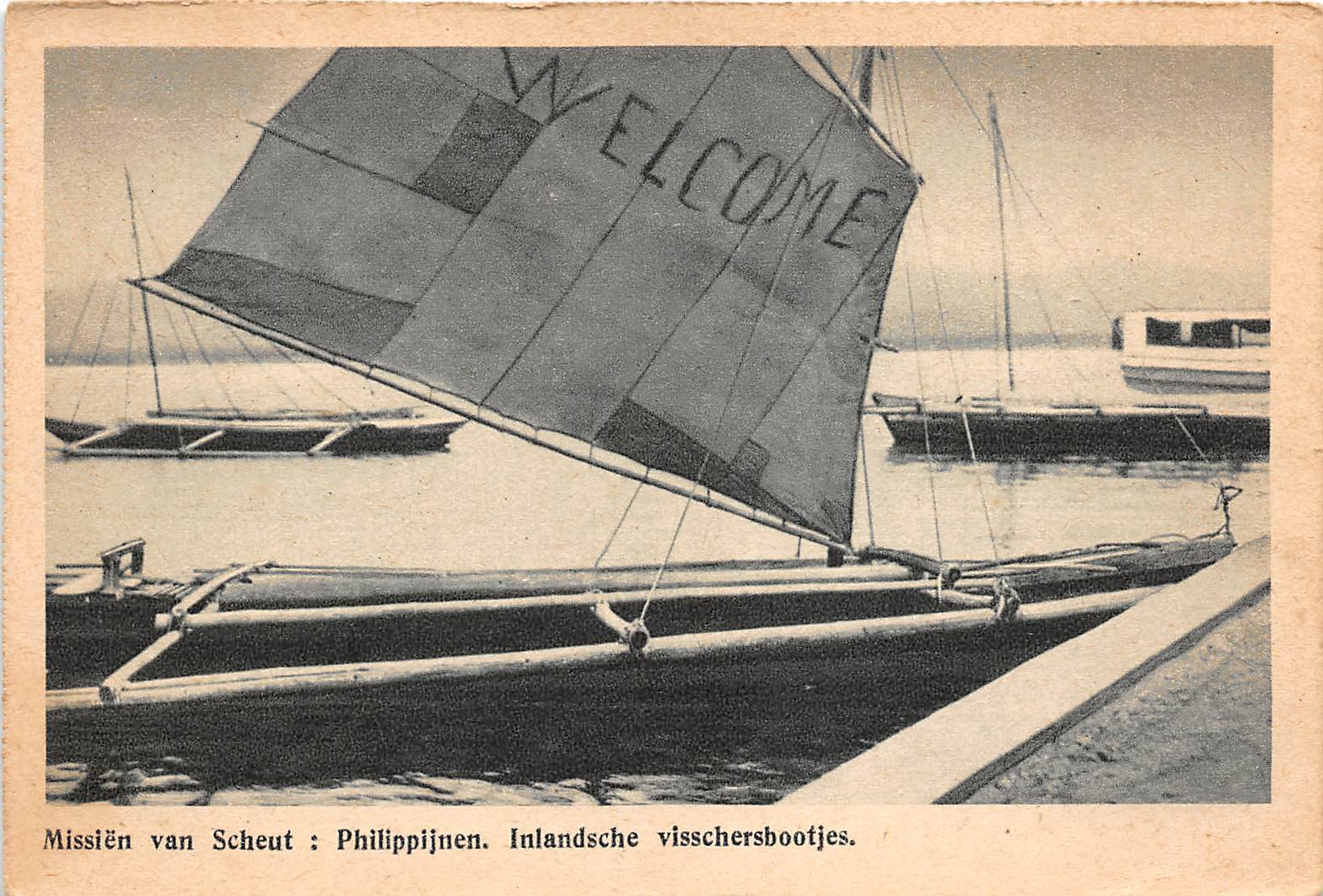 B85013 ship bateaux missien van scheut inlandsche philippines filipine ...