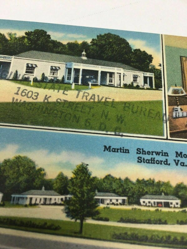 Stafford VA Martin Sherwin Motor Court Roadside Multi View Postcard ...