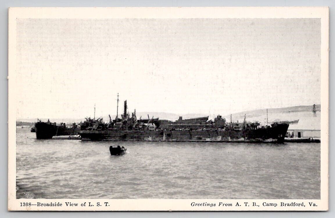 Camp Bradford VA Broadside Broadside View Of Landing Ship Tank LST ...