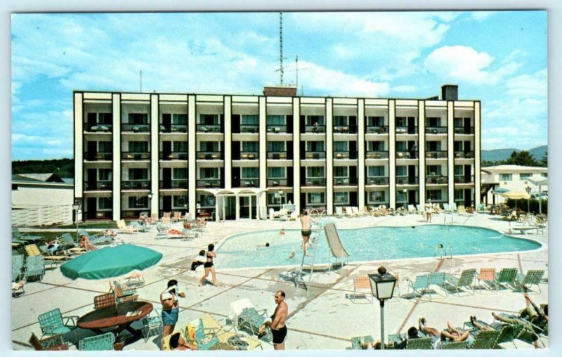 LAKE PLACID, New York NY ~ Swimming Pool HOTEL MARCY ca 1960s-70s ...