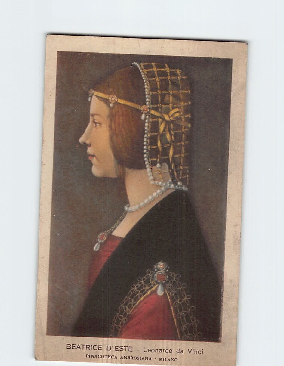 Postcard Beatrice D'Este By Leonardo da Vinci, Pinacoteca Ambrosiana ...