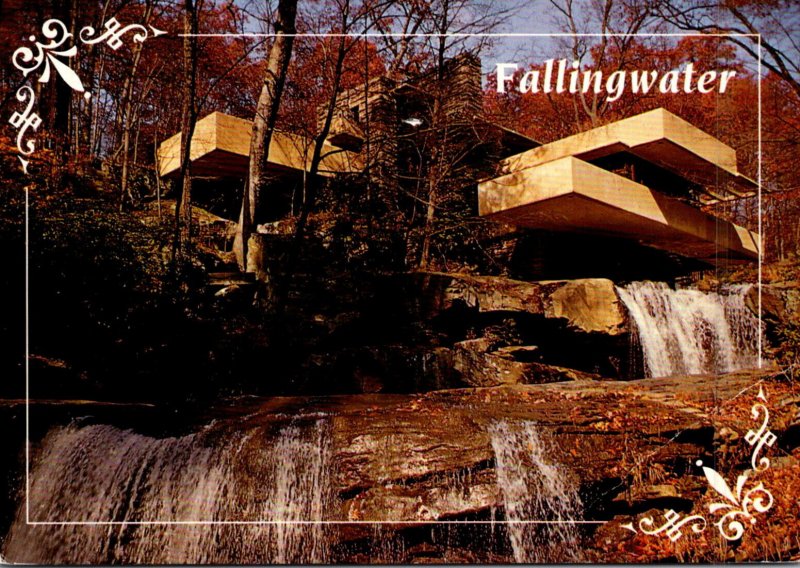 Pennsylvania Bear Run Falling Water Designed By Frank Lloyd Wright 1998 ...
