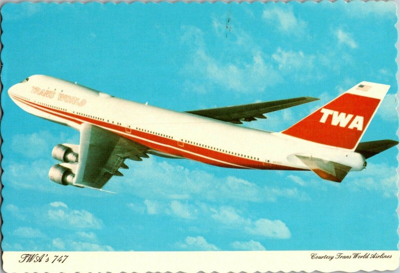 Boeing 747 Aircraft TWA Postcard I63 | Other / Unsorted, Postcard ...