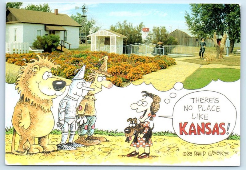3 Postcards KANSAS IS OZ SOME ~ Comic Art WIZARD OF OZ Theme Characters ...