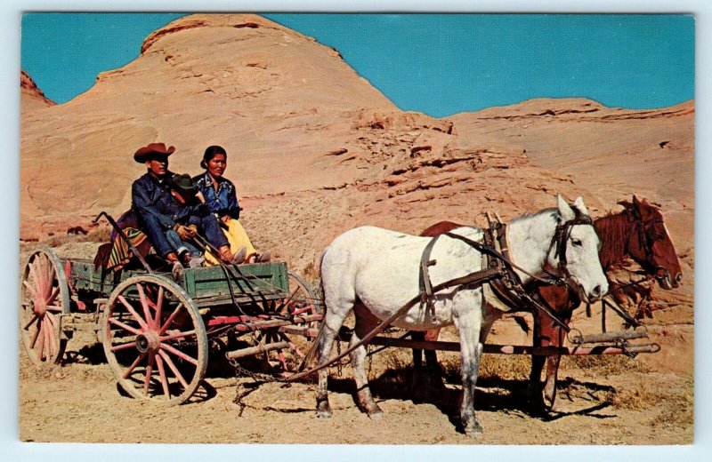 NEW MEXICO ~ NAVAJO INDIAN FAMILY in WAGON c1960s Native American ...