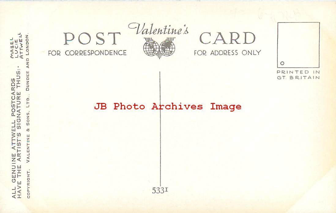 Mabel Lucie Attwell, Valentine No 5331, Why Use a Saucer and a Cup ...