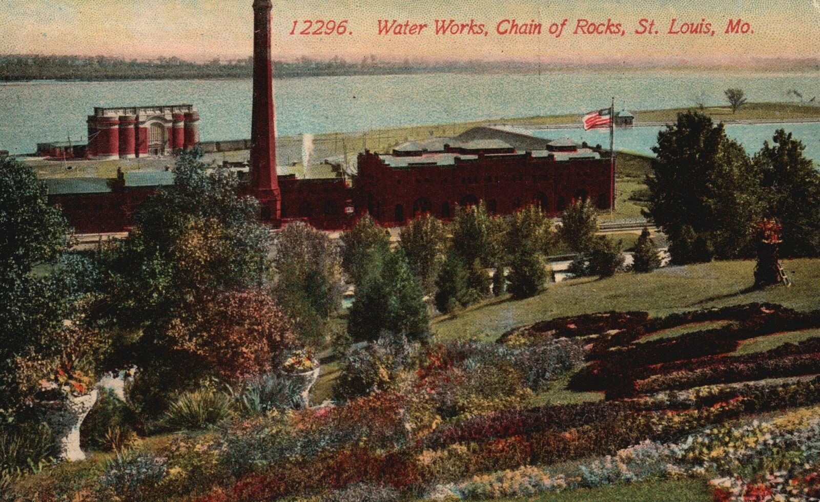 Vintage Postcard 1930's Water Works Chain Of Rocks Saint Louis Missouri ...