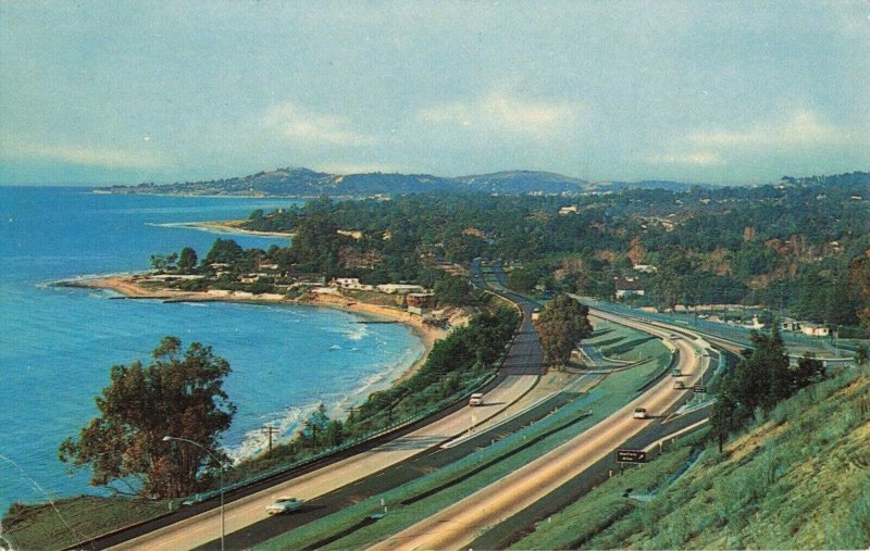 Circa 1960's Santa Barbara, California Vintage Cars Coastline U.S ...