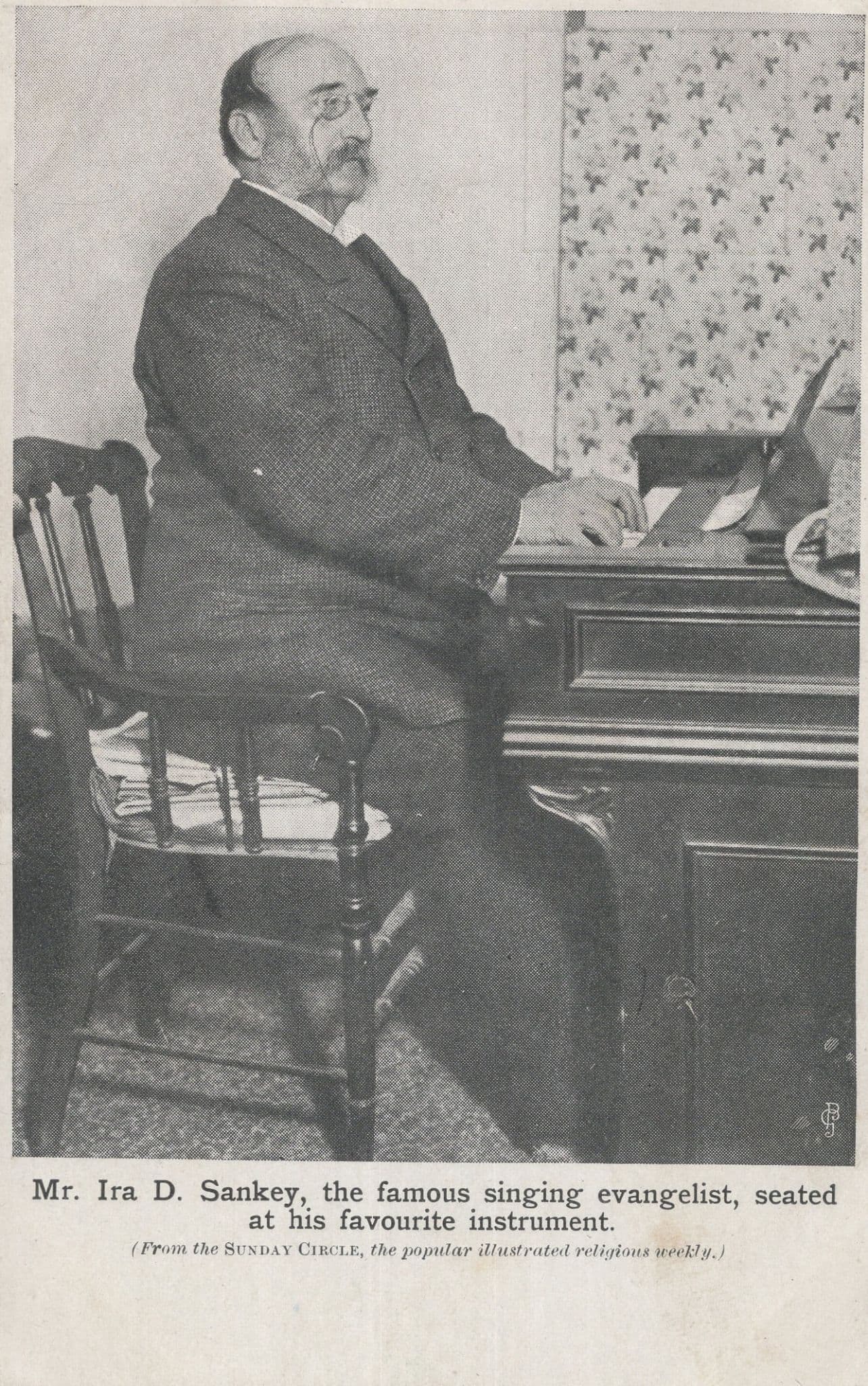 Ira Sankey Victorian American Pianist Gospel Singer Music Old Postcard ...