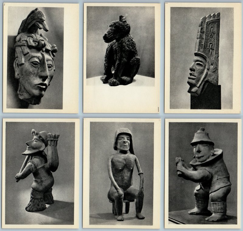 1961 SCULPTURE OF ANCIENT MEXICO Aztecs FULL SET 20 Soviet Postcards ...