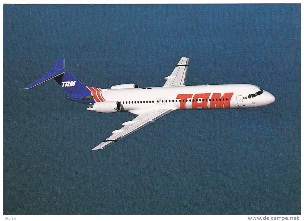 TAM Fokker 100 Airplane , 1970-90s | Topics - Transportation - Aviation ...