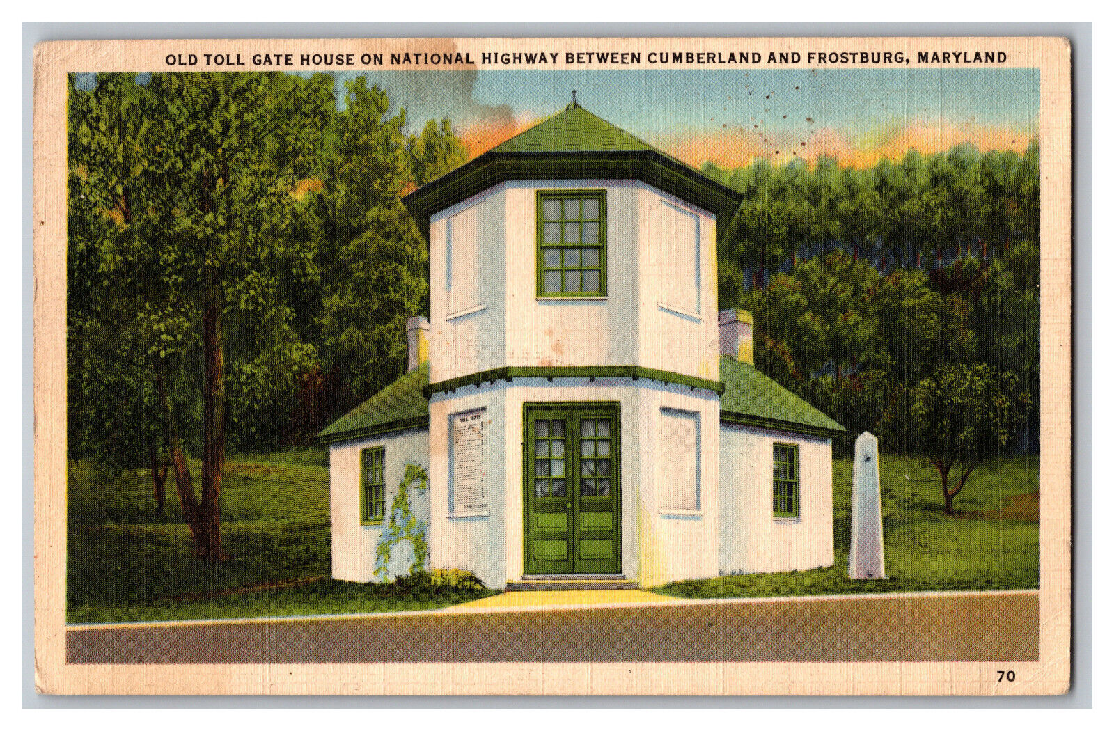Postcard MD Old Toll Gate House Cumberland Frostberg Vintage Standard ...