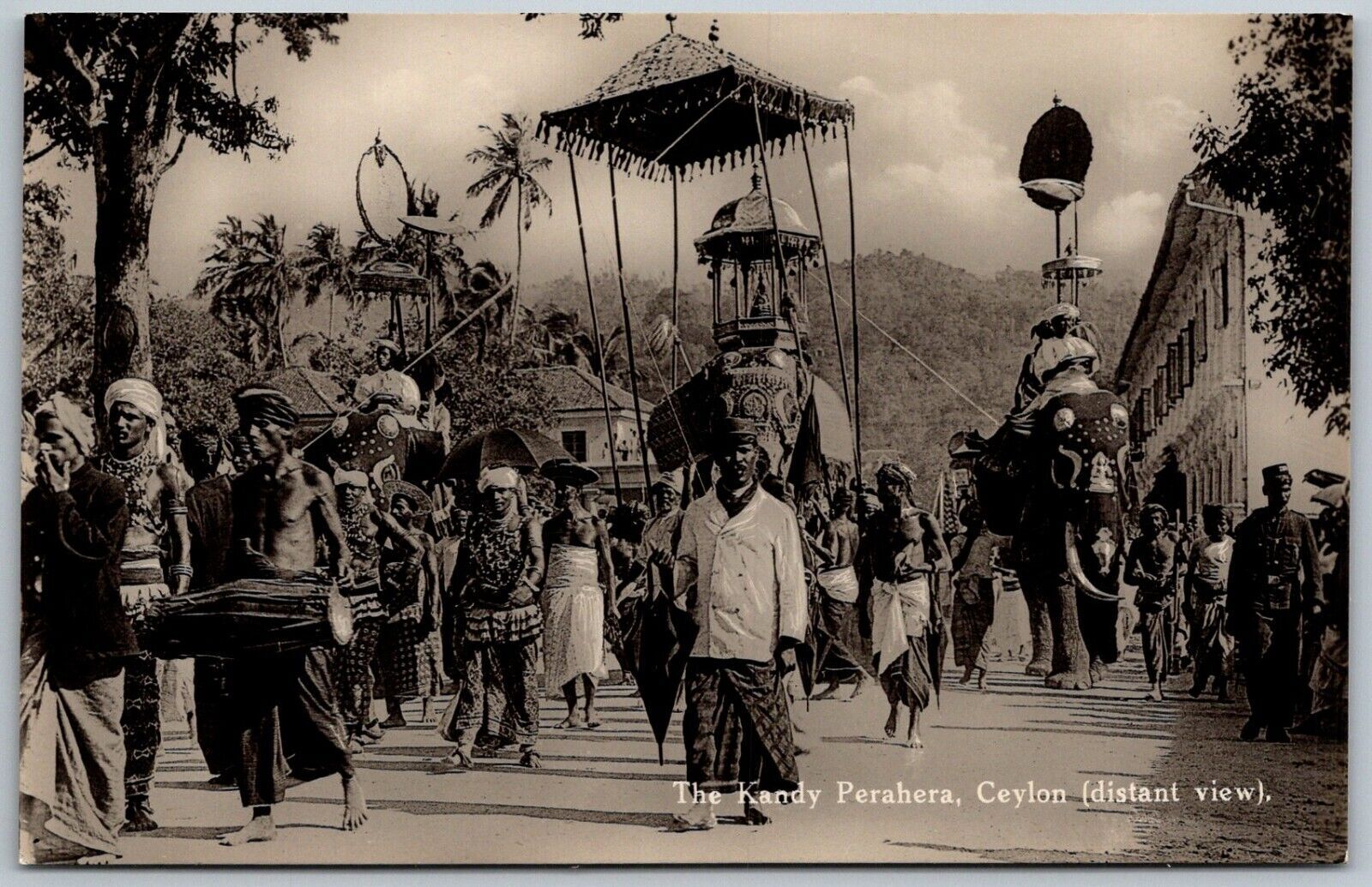 Kandy Ceylon c1910 RPPC Real Photo Postcard Kandy Perahera Festival Elephants | Other / Unsorted ...