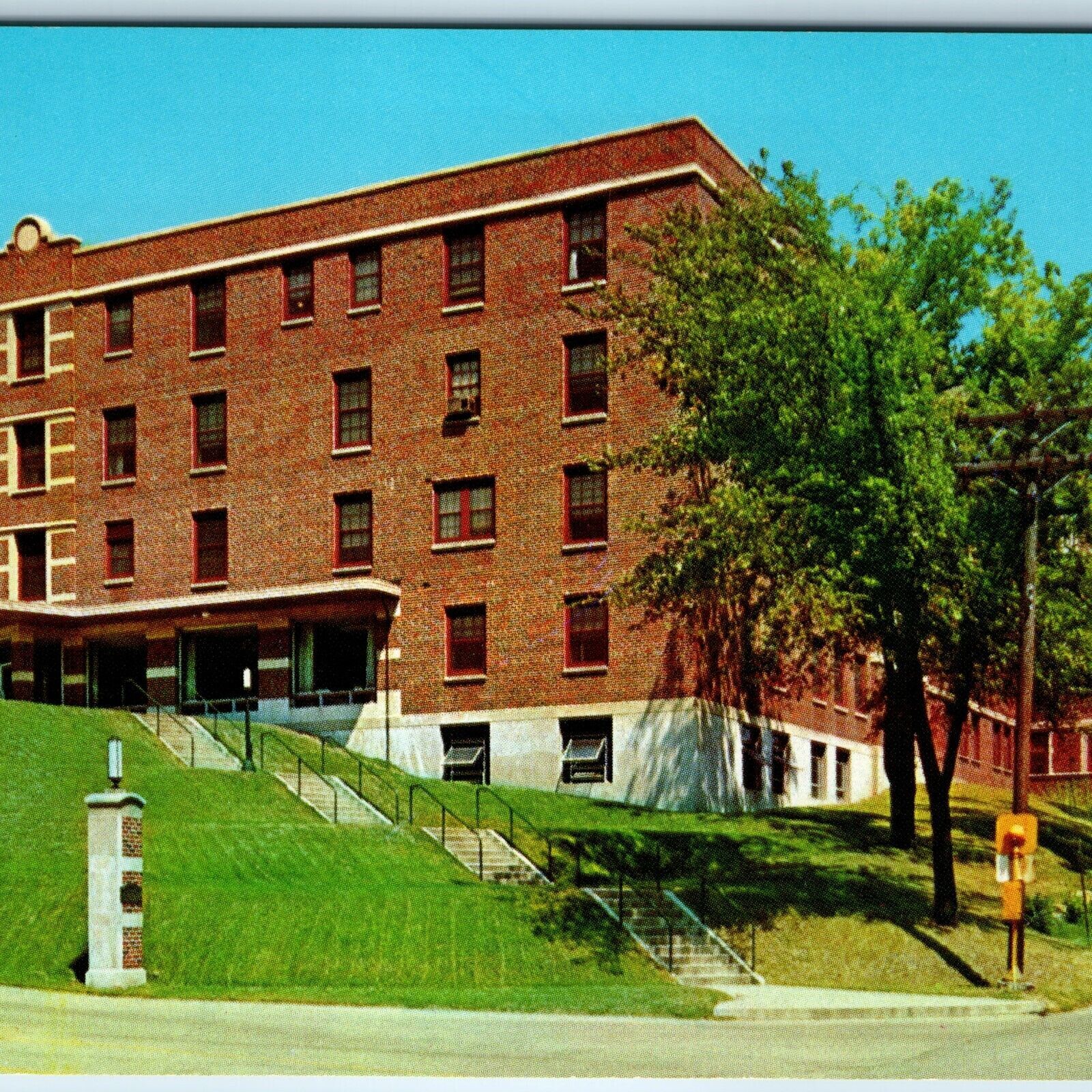 1955 Clinton, IA Jane Lamb Memorial Hospital Roadside Chrome Photo ...