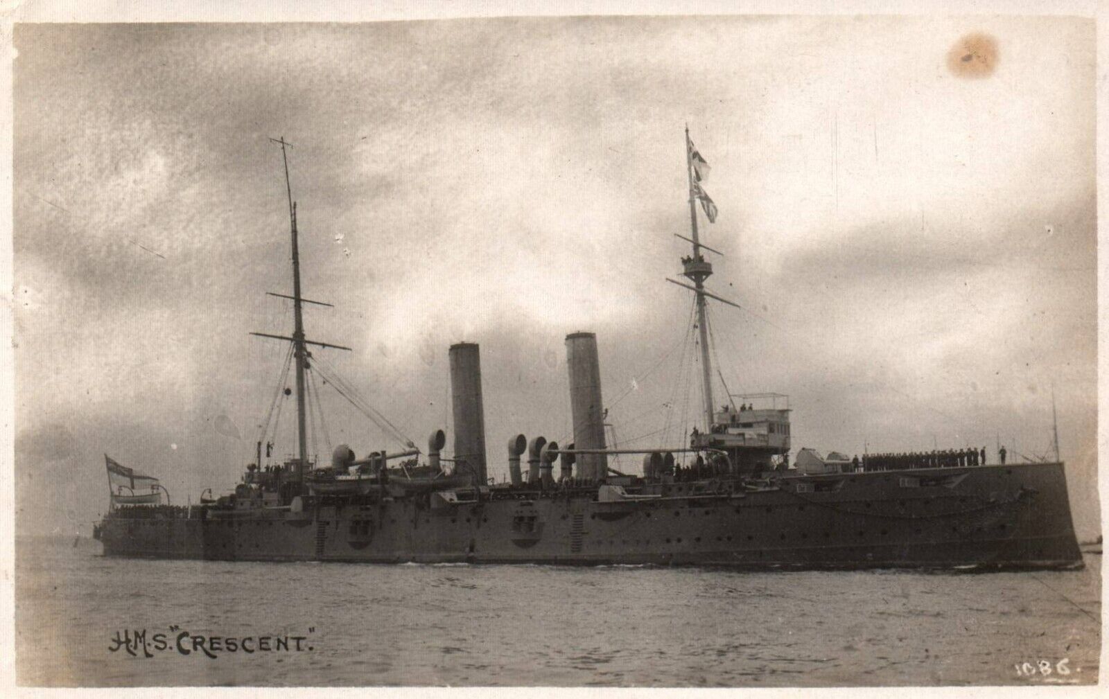 British Royal Navy HMS Crescent WWI RPPC Postcard c.1910 | Other ...