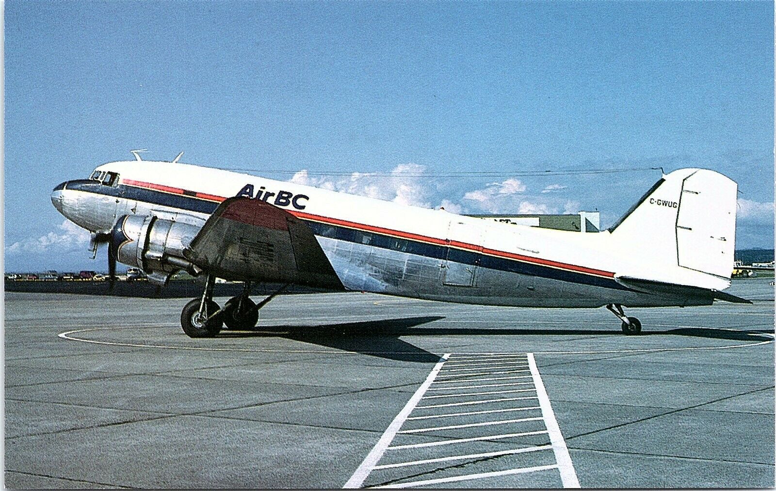 Postcard~Air BC~Douglas DC-3C~Vancouver, B.C.~Airplane~Vintage~A68 ...