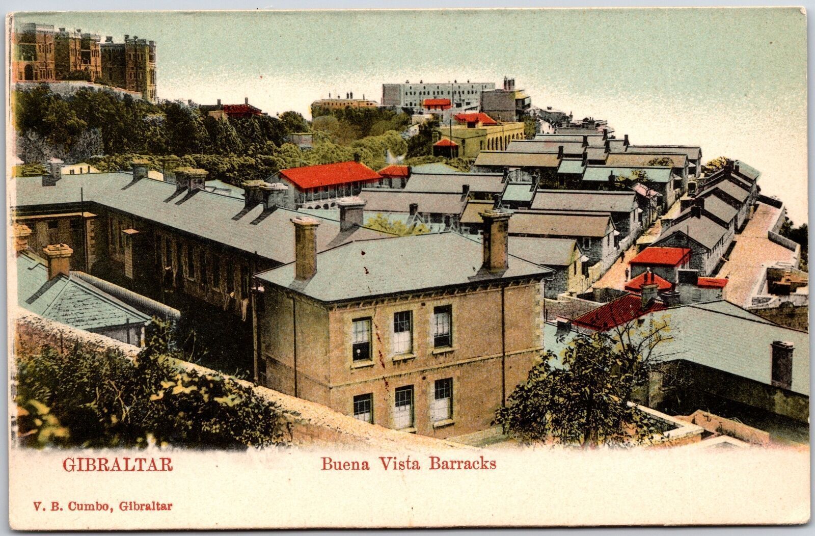 Gibraltar Buena Vista Barracks Buildings Residences Apartments Postcard ...