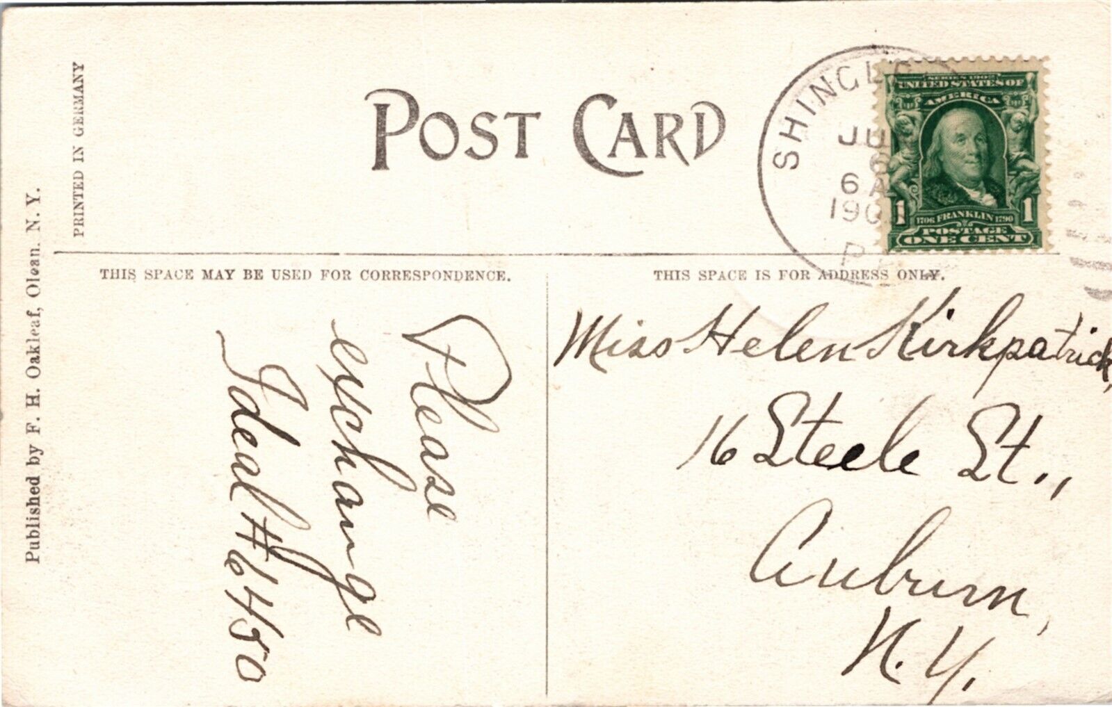 Postcard New York Cattaraugus County Children Playing by Olean Armory ...