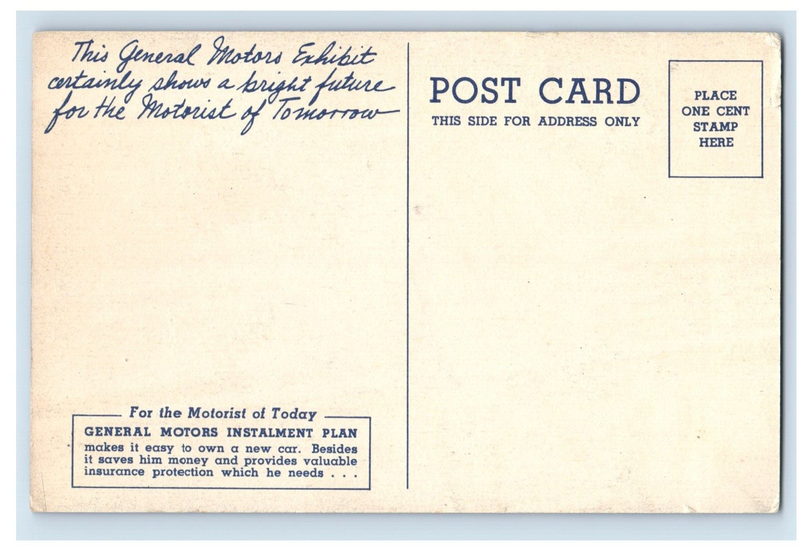 Vintage General Motors Futurama, New york World's Fair. Postcard F89E ...