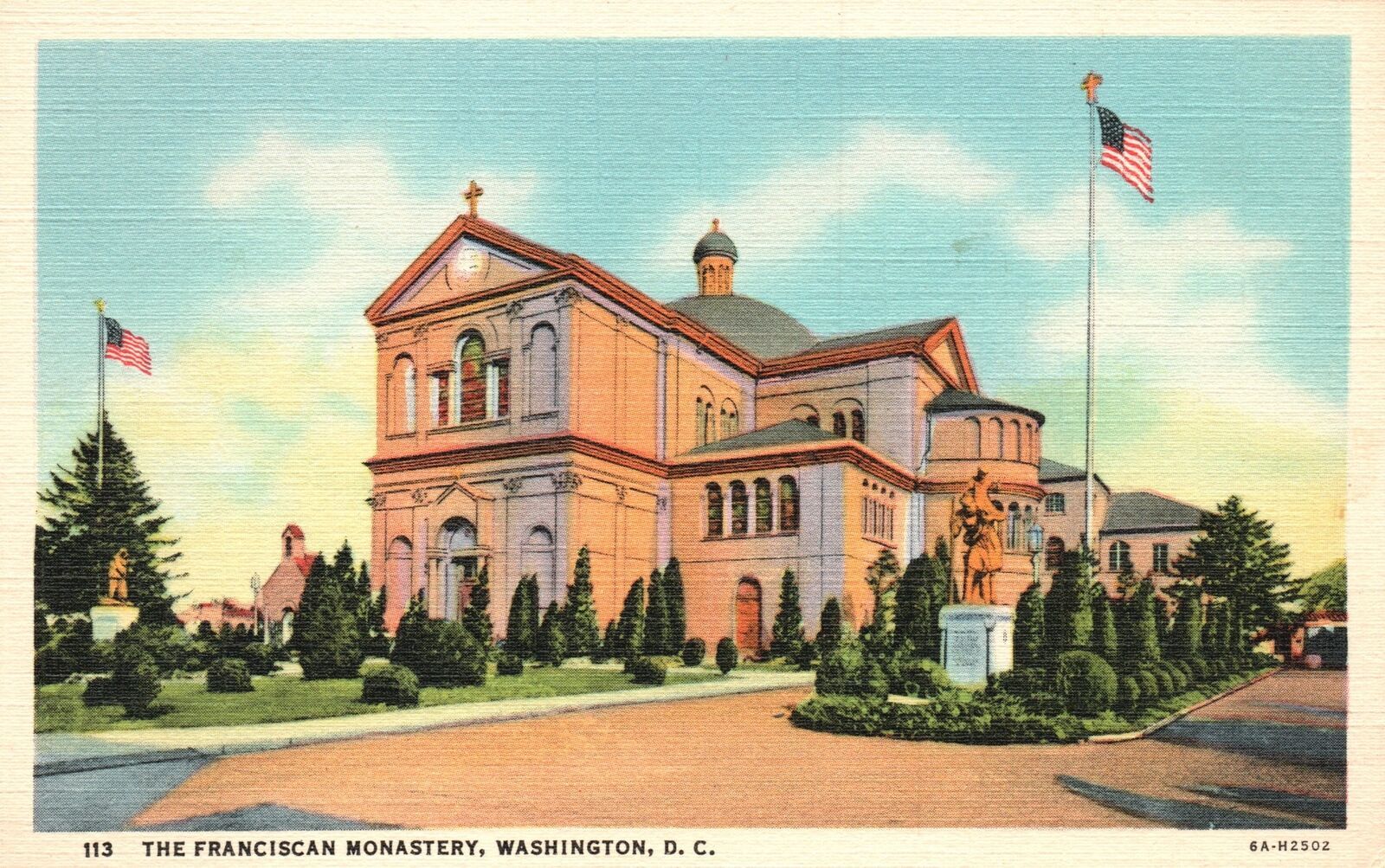 Vintage Postcard 1920's View of The Franciscan Monastery Washington D ...