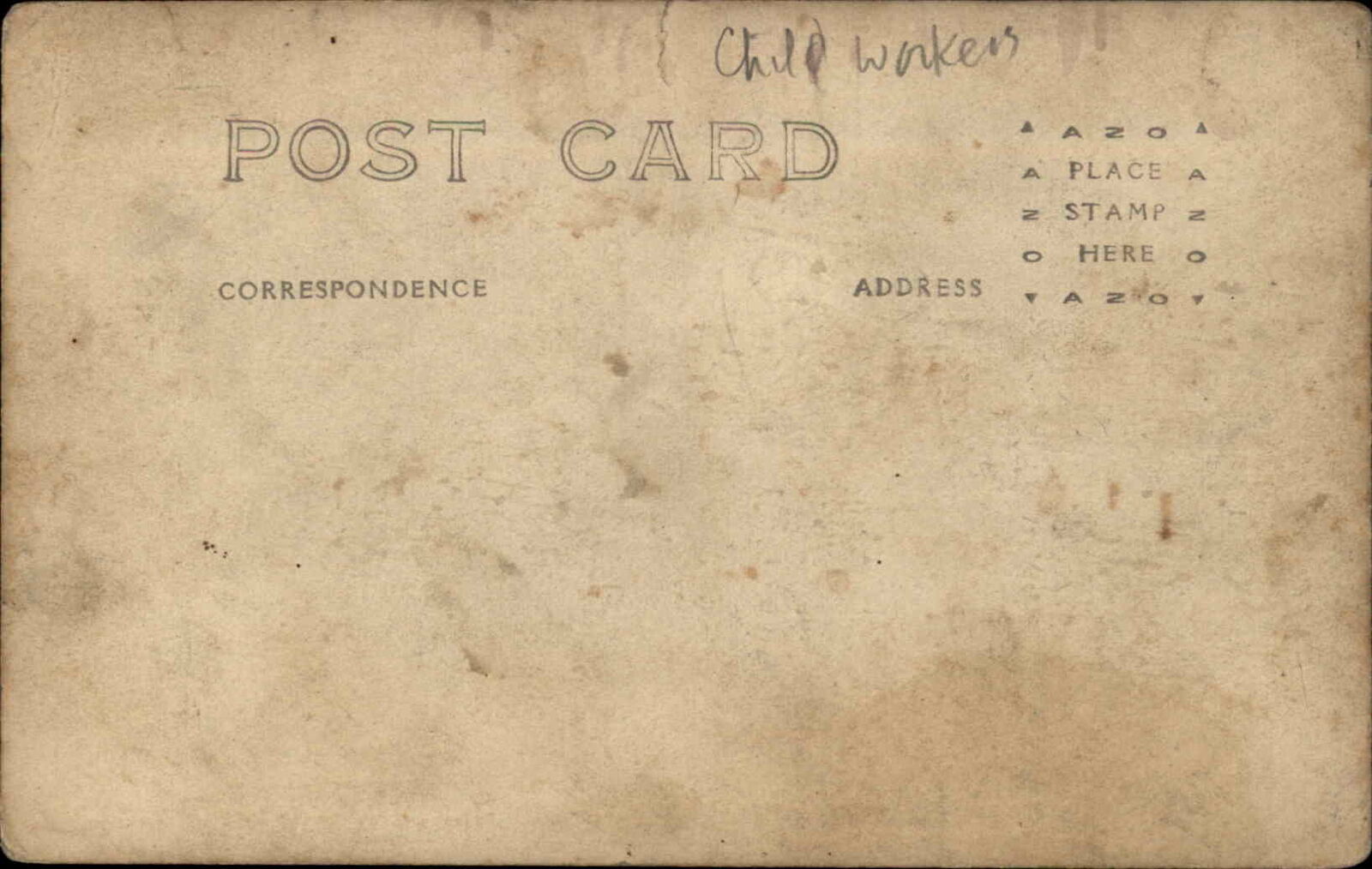 Social History Child Labor??? Workers? c1910 Real Photo Postcard ...