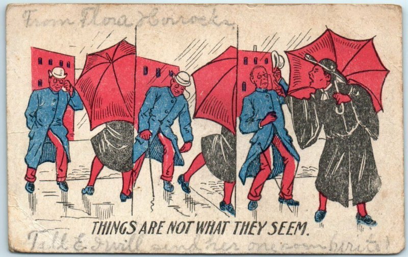 Man getting embarrassed Comic Art Print - Things Are Not What They Seem ...