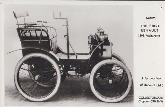 The First French Renault 1898 Victorian Classic Car Real Photo Postcard ...