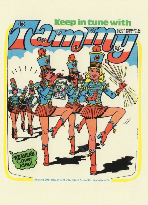 Brass Band Cheerleaders Tammy 1970s Girls Comic Book Postcard | Topics ...