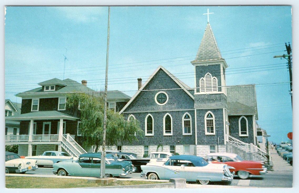 1950'S Ocean City Maryland MD ST Paul's by the SEA Church Classic Cars ...