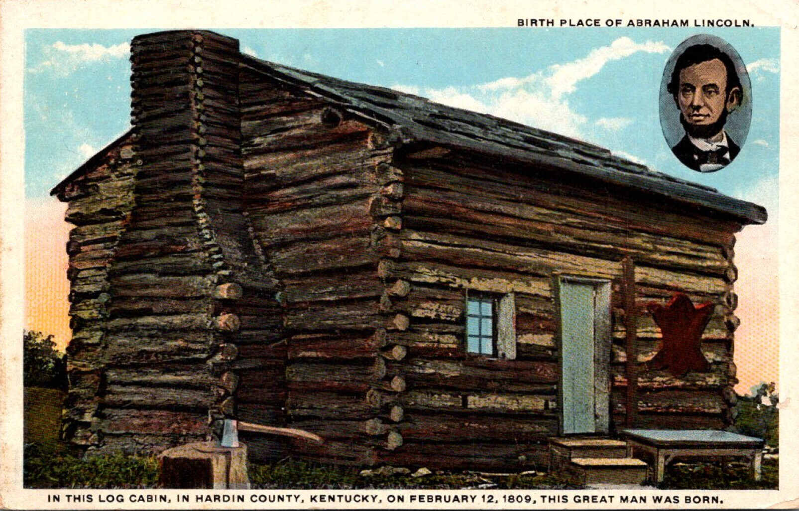 Kentucky Hardin County Birthplace Of Abraham Lincoln In The Log Cabin ...