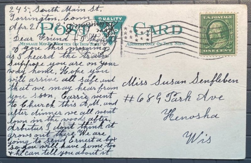 Vintage Postcard 1912 Torrington Club and Post Office Torrington ...