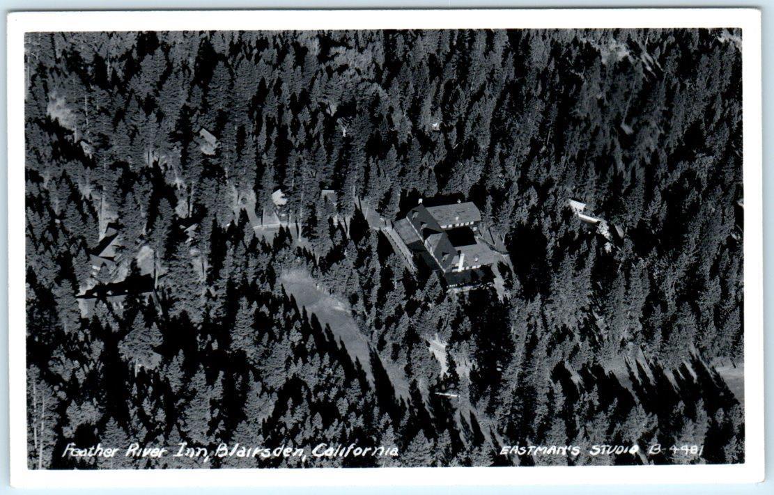 RPPC BLAIRSDEN, California CA Aerial View FEATHER RIVER INN c1940s ...