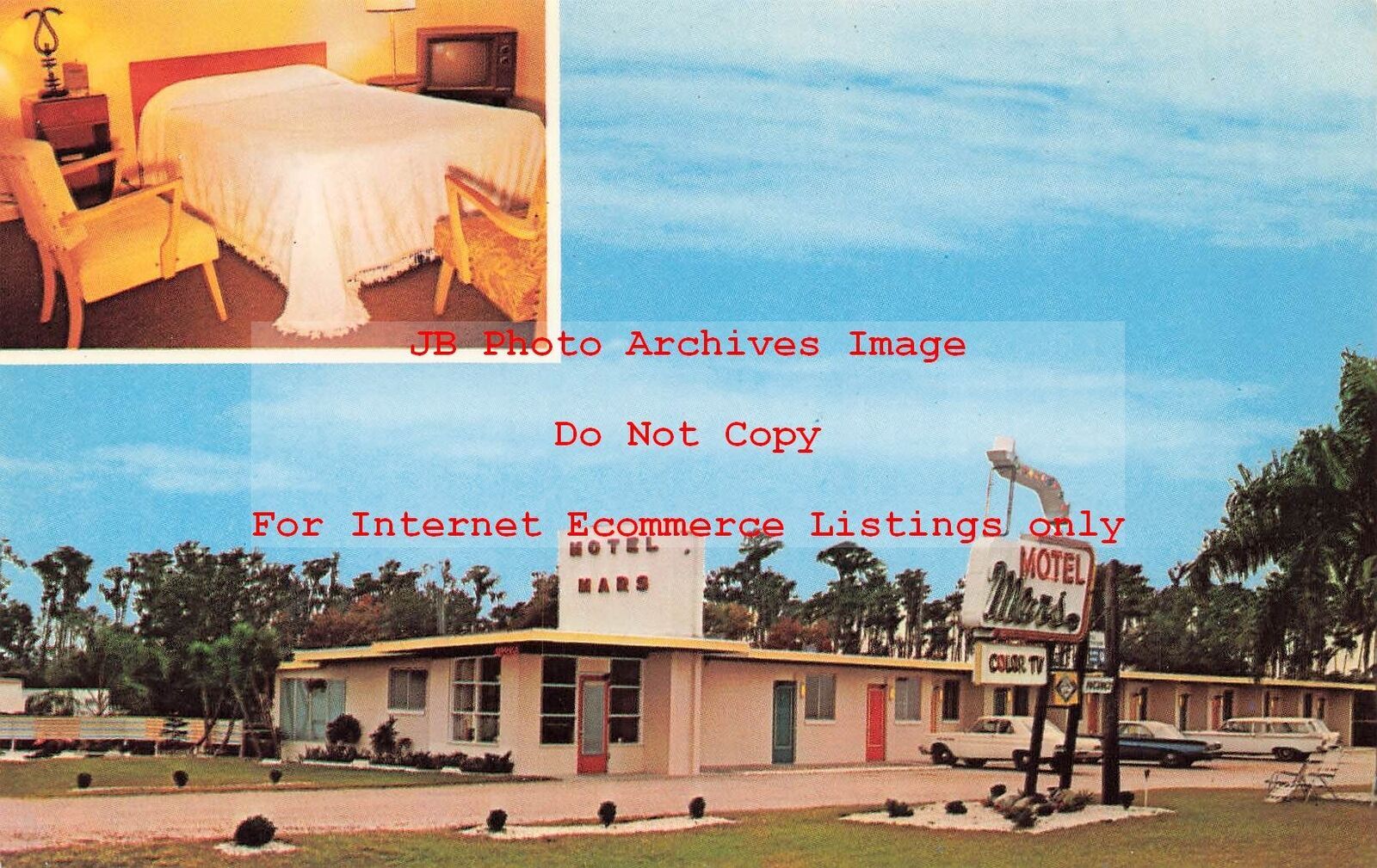FL, Sebring, Florida, Mars Motel, Multi-View, Dexter Press No 46985-C ...