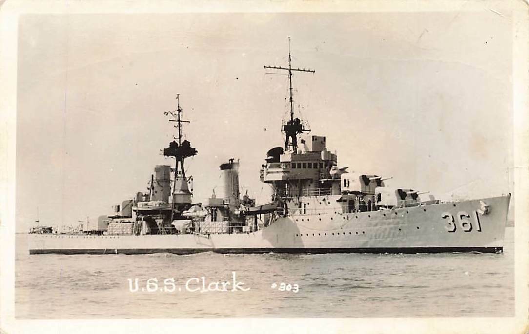 USS Clark DD 361 Destroyer VTG RPPC Real Photo | Topics - Militaria ...