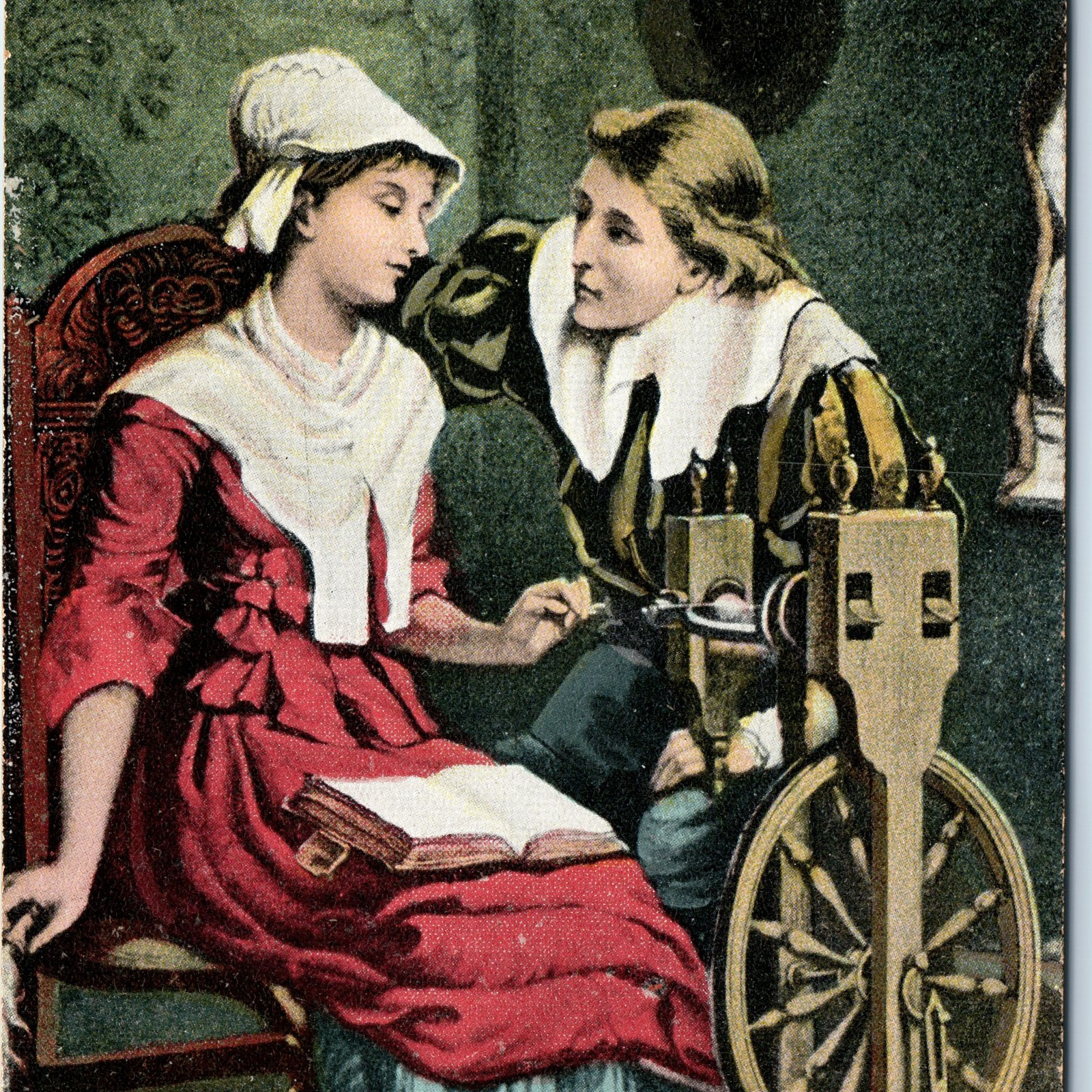 c1910s Courtship John Alden Priscilla PC Cute Flirt Pilgrim Romance ...