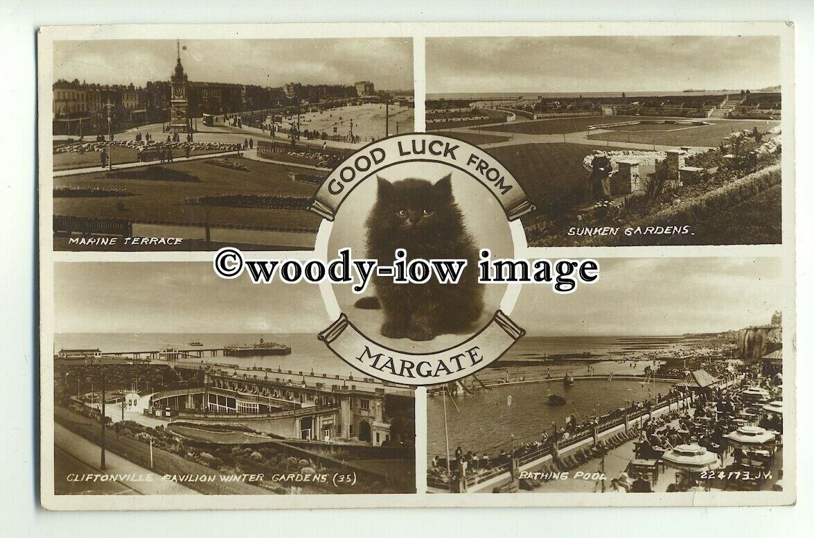 tq0054 - Kent - Multiview x 4 & Kitten, Various Scenes around Margate ...