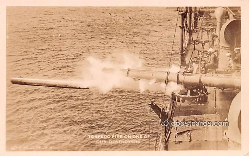 Torpedo Fire on one of our Destroyers Military Battleship Unused ...