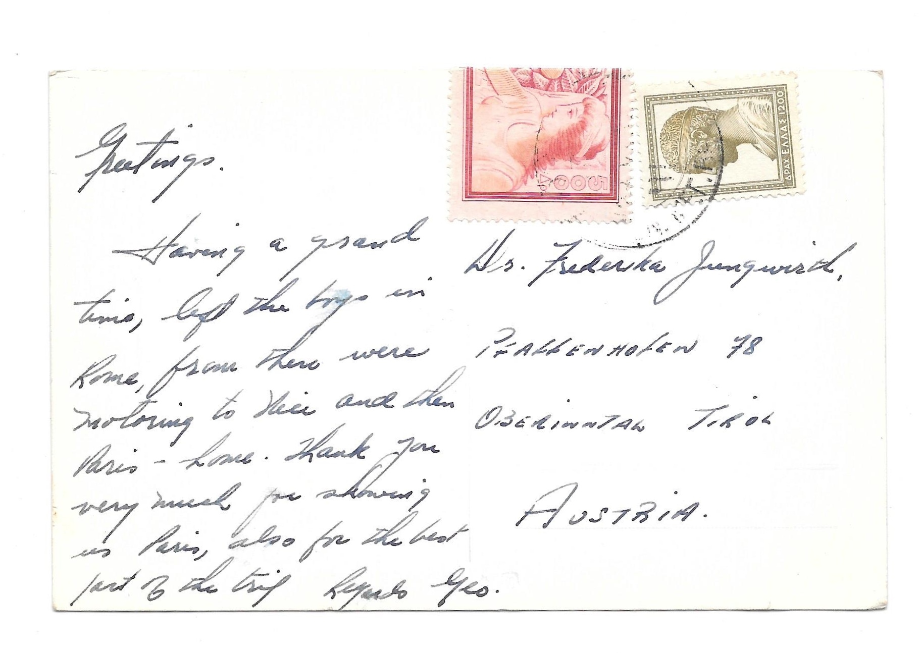 Greece Athens Parthenon Ancient Ruins Vintage Glossy RPPC Postcard ...