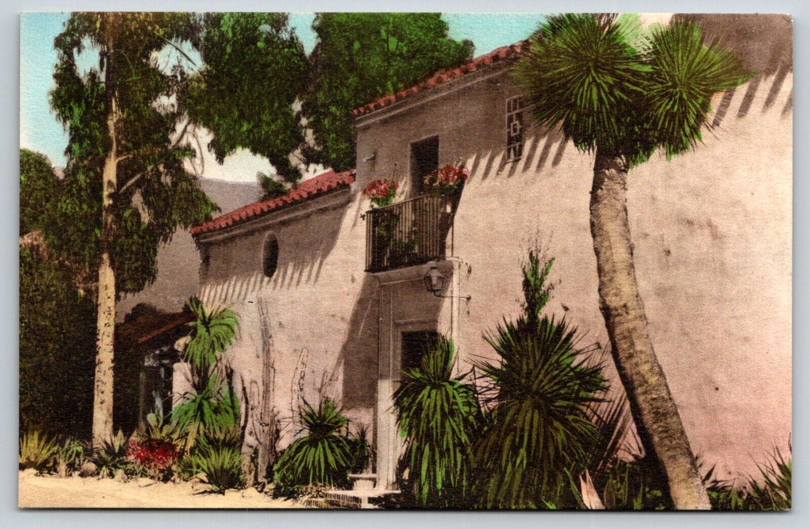 Hand Colored Santa Barbara California Residence of Craig Heberton ...