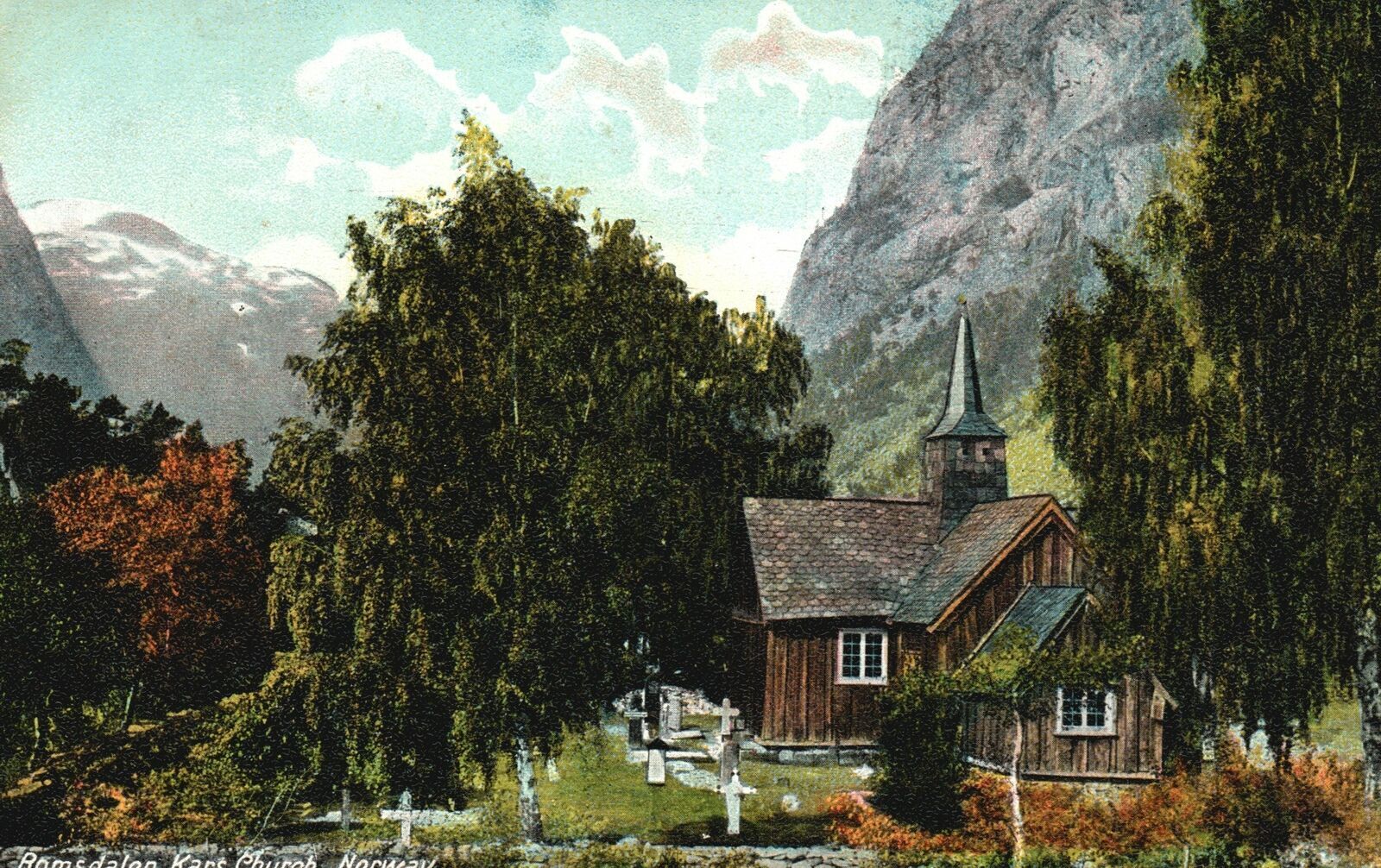 Vintage Postcard 1910's Romsdalen Kart Church Historic Landmark Norway ...