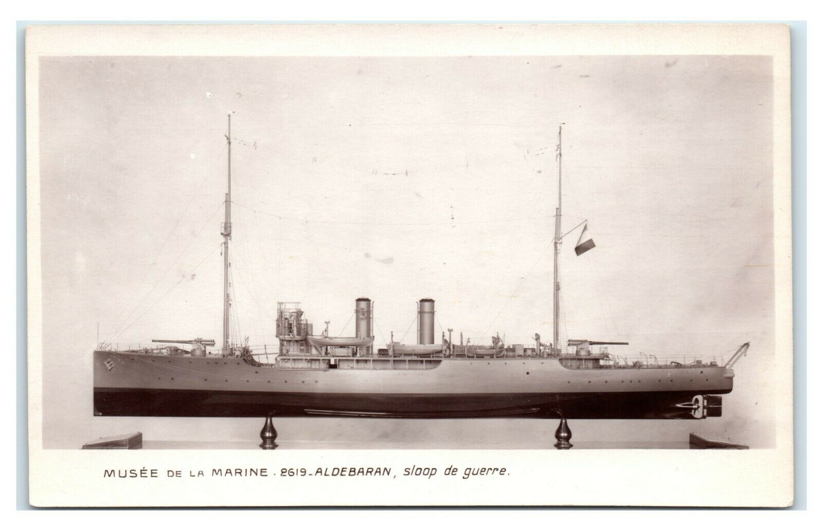 Postcard Musee de la Marine 2619 Aldebaran sloop de guerre model ship ...