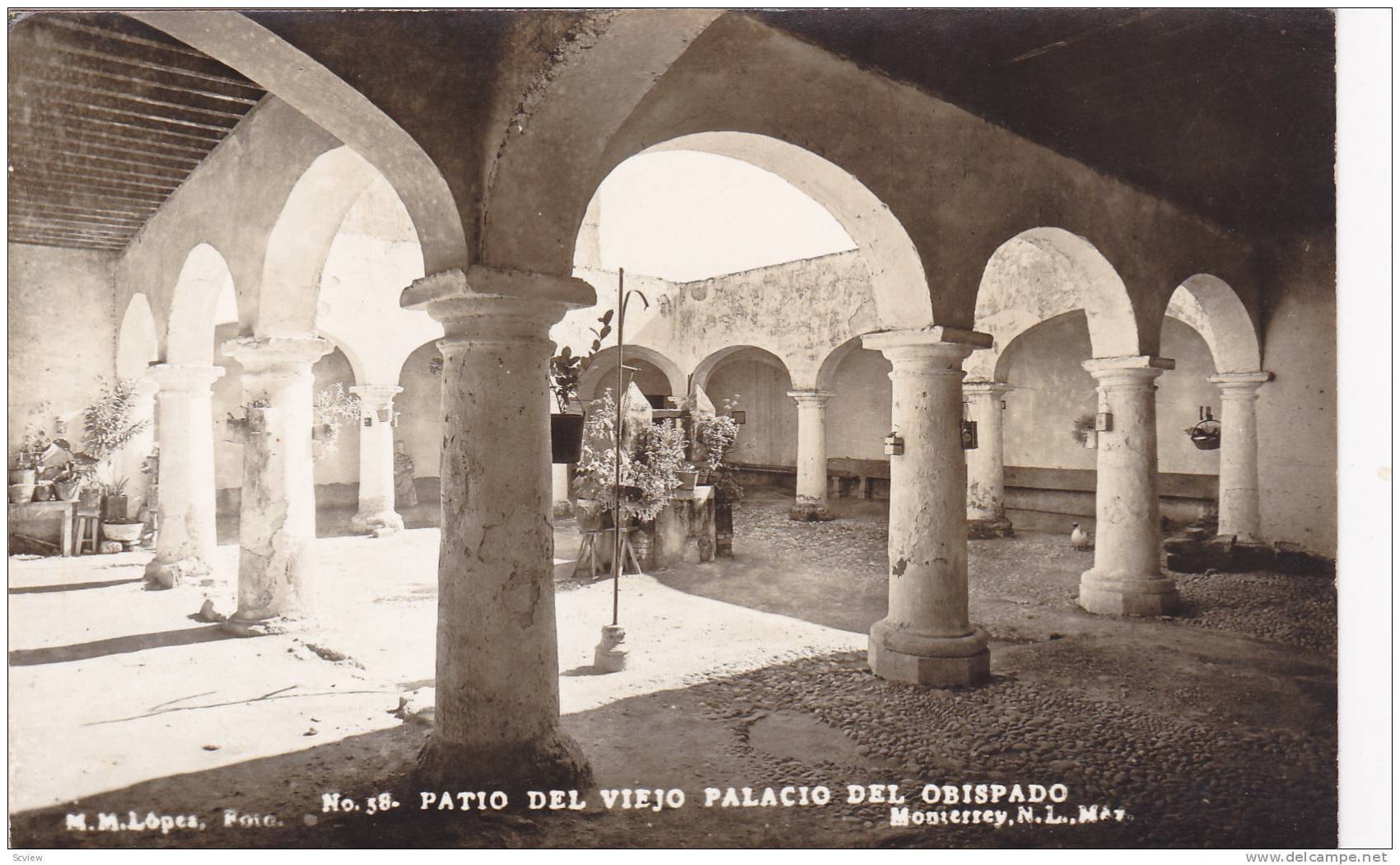 RP, Patio Del Viejo Palacio Del Obispado, Monterrey Mexico, 1930-1950s ...
